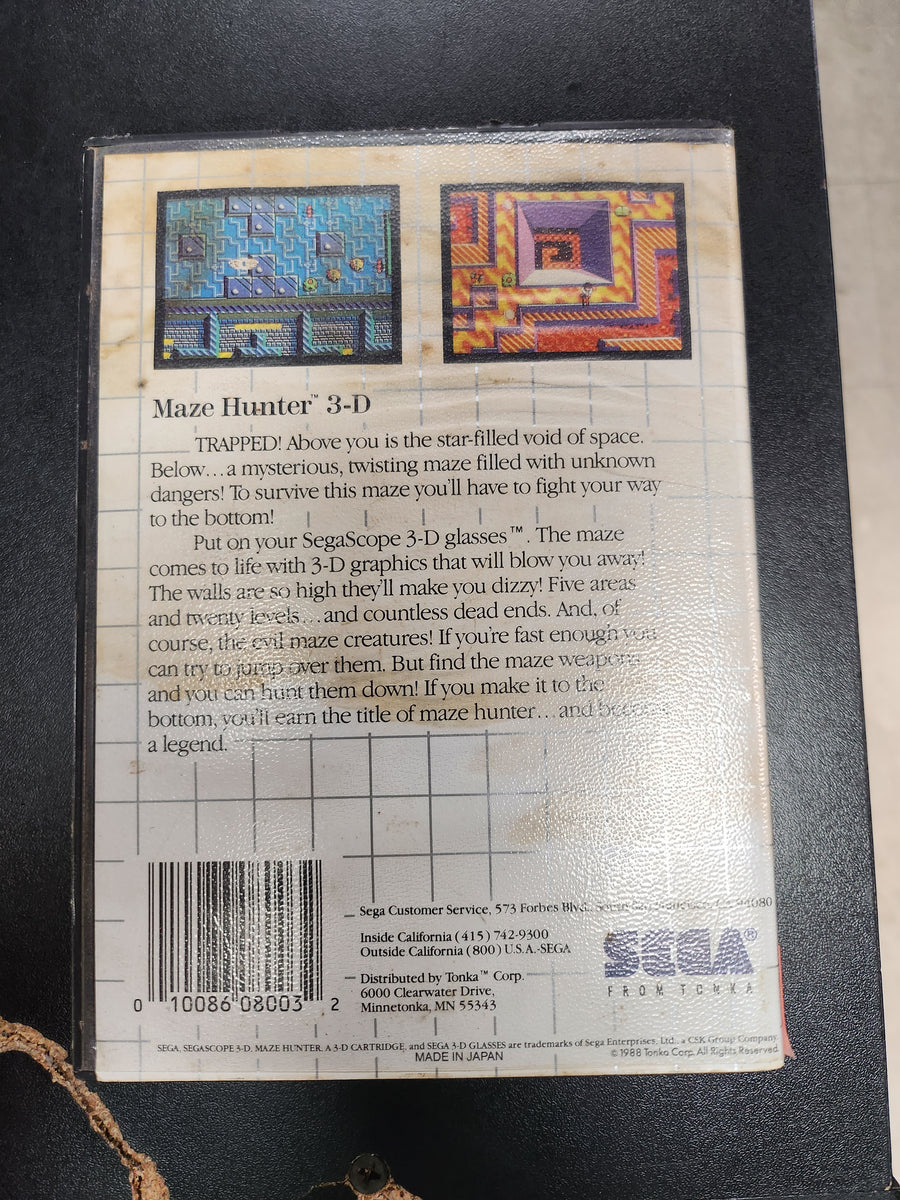 Maze Hunter 3D - Master System – The Video Game Cavern